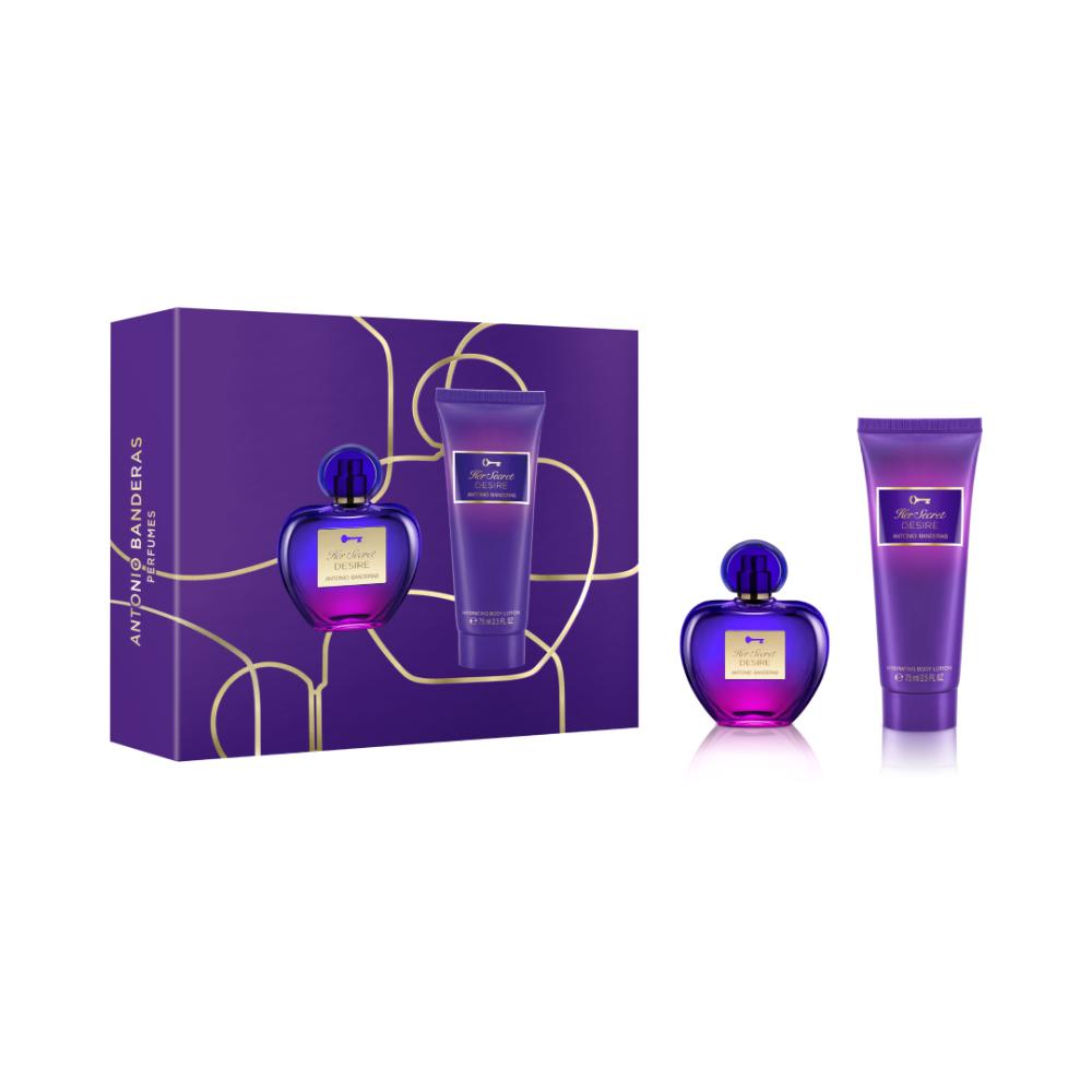 Set De Perfumería Mujer Her Secret Desire Banderas / 50 Ml / Edt + Body ...