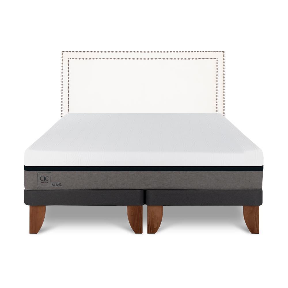Cama Europea Cic Balance / 2 Plazas / Base Dividida + Respaldo