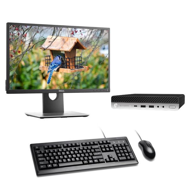 Kit Monitor + Mini Pc Hp 800 G3 (intel Core I5-6500t 8gb 256gb Ssd ...