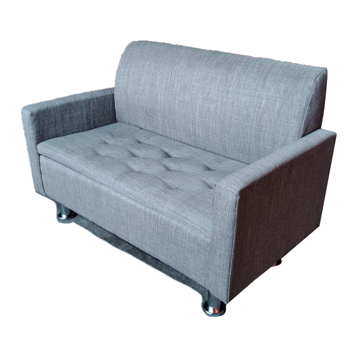 Mini Sillón Baúl Hvm Gris Claro