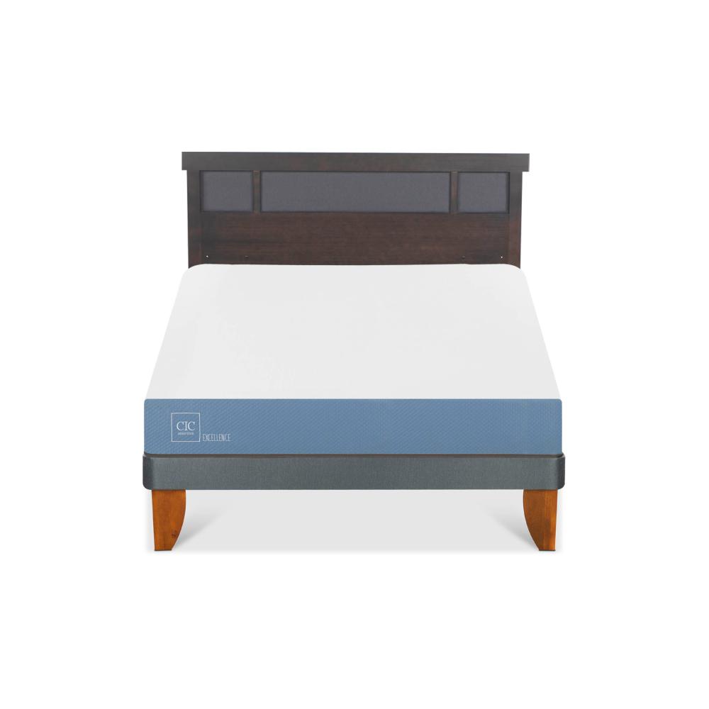 Cama Europea Cic Excellence / 2 Plazas / Base Normal + Respaldo