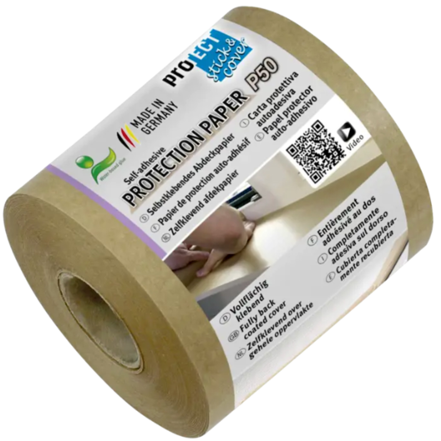 Papel Kraft Rollo Engomado 75mm X 50mts - Ps