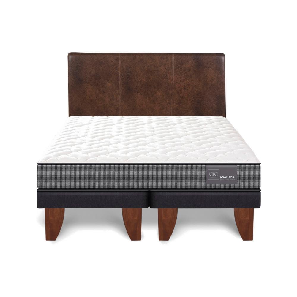 Cama Europea Cic Anatomic / 2 Plazas / Base Dividida + Respaldo ...